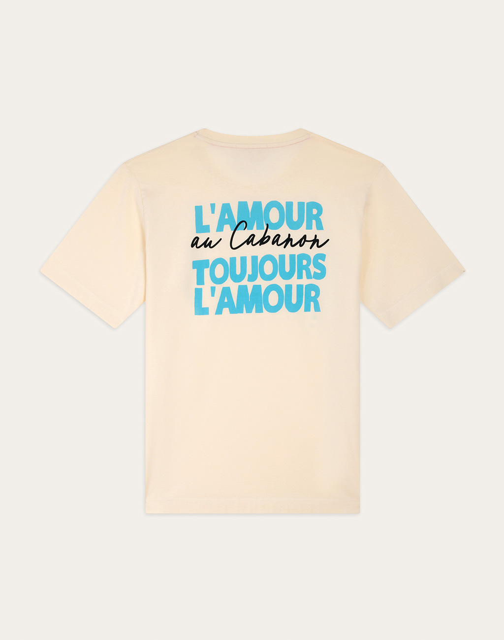T-shirt L'amour au cabanon toujours l'amour Crème - La Boulisterie x Jack & Jones Vol 6 | La ...
